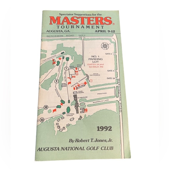 Other | 1992 Spectators Suggestions For Masters Golf Augusta National ...